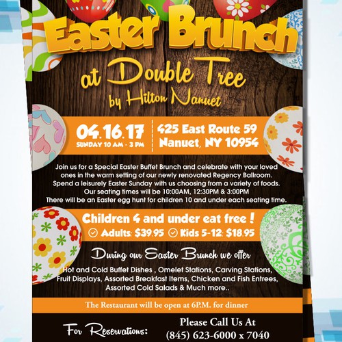Design an Easter Brunch flyer for DoubleTree by Hilton Hotel Nanuet ...