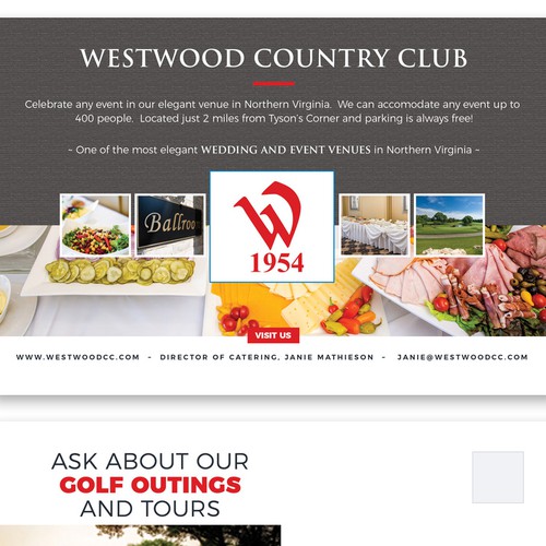 Design a powerful postcard for Westwood Country Club | Postcard, flyer ...