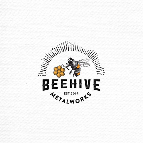 Design A Powerful Bad Ass BEE Logo for Beehive Metalworks | Logo design ...