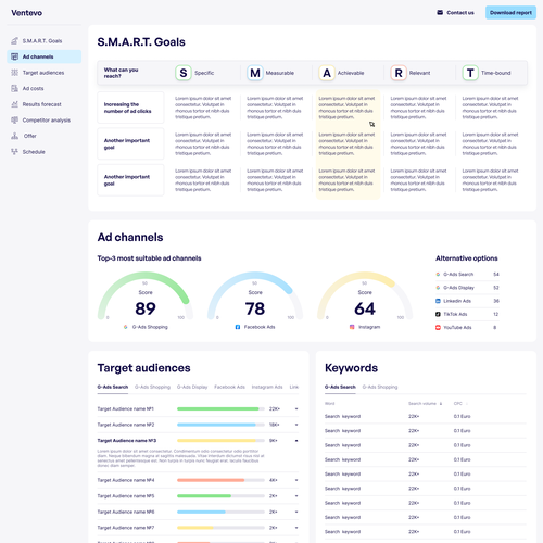 Designs | One Page Digital Marketing Report | Web page design contest
