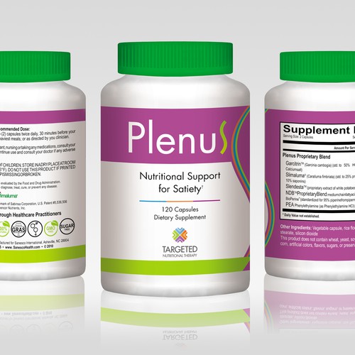 Create a new label for a satiety/hunger control supplement for Sanesco ...