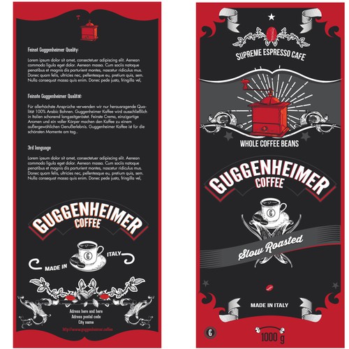 Create An Awesome Coffee Packaging Vintage Design for GUGGENHEIMER C o ...