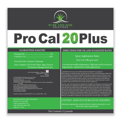 Plant derived fertilizer label template | Product label contest