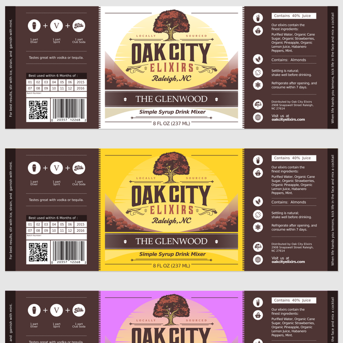 Create a bottle label for a premium drink mixer | Product label contest
