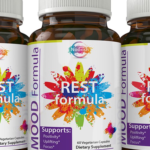 CLEAN SUPPLEMENT DESIGN for bottle label – Noorish: Mood Formula ...