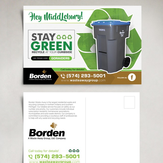 Cool Recycling Post Card marketing mailer | Postcard, flyer or print ...