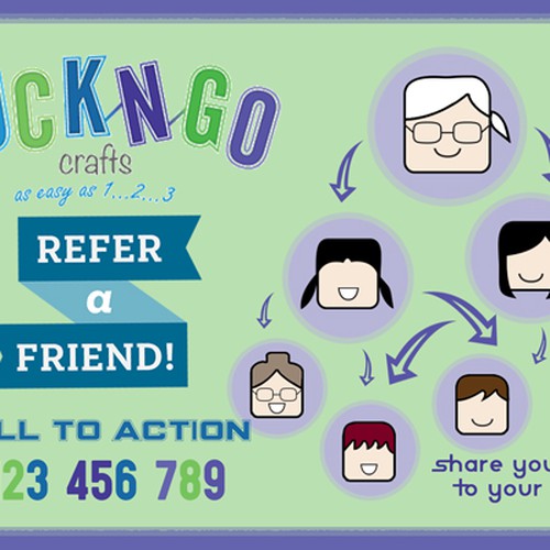 Creative Refer A Friend Flyer | Postcard, flyer or print contest