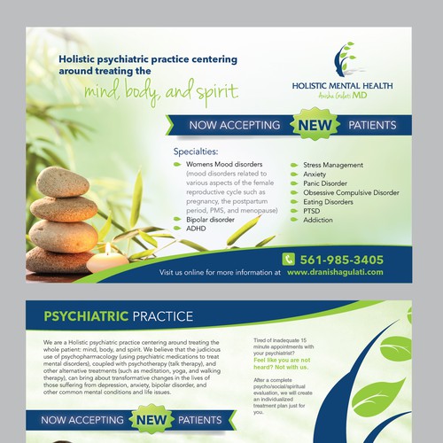 Psychiatry practice postcard | Postcard, flyer or print contest