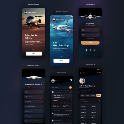 Designs | Private Jet Pilots | App design contest