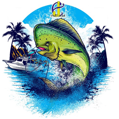 Fishing Mahi-Mahi T-shirt design | T-shirt contest