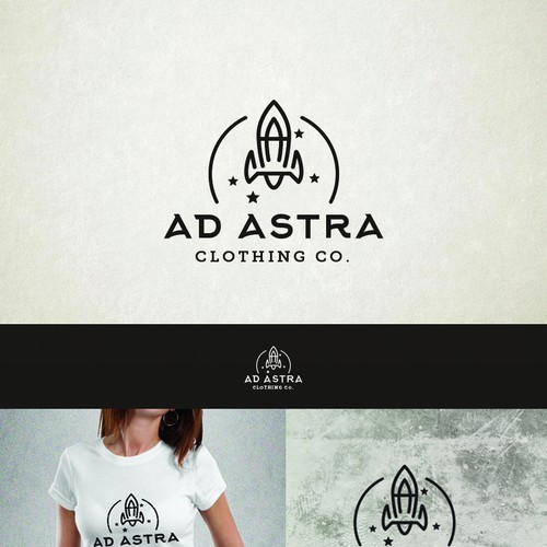Create an inspiring, vintage clothing brand. Ad Astra! | Logo design ...