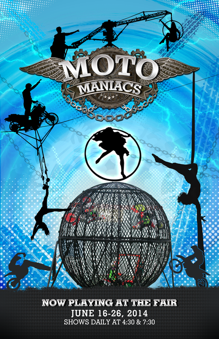 Create a Poster for Motor Maniac and Acrobatic Thrill Show | Postcard ...
