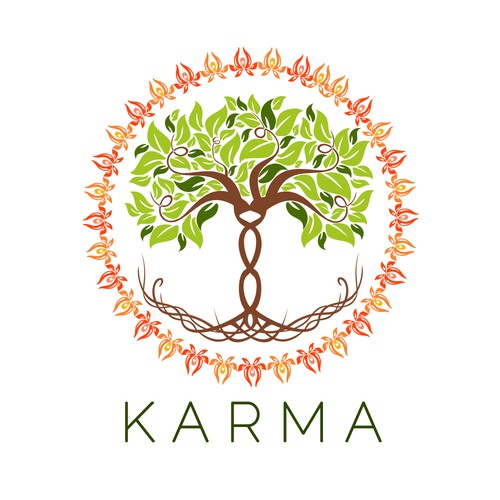 Create a captivating be kind / karma / life cycle design for drinkware ...
