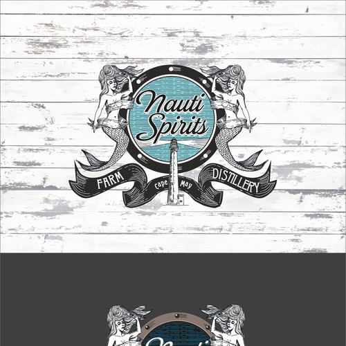 Ghostly, tastefully provocative, nautical, 1920's-themed logo for Nauti ...