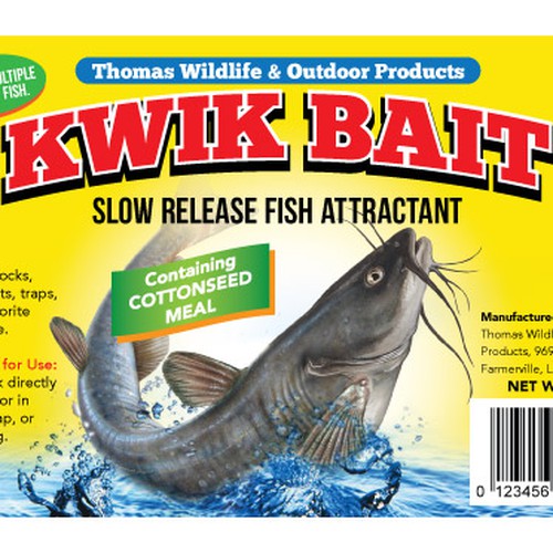 Create a winning design label for the next major fish attractant ...