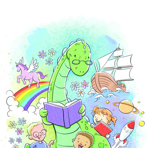 DINOSAUR ILLUSTRATION NEEDED TO ADVERTISE PRESCHOOL SUMMER READING ...