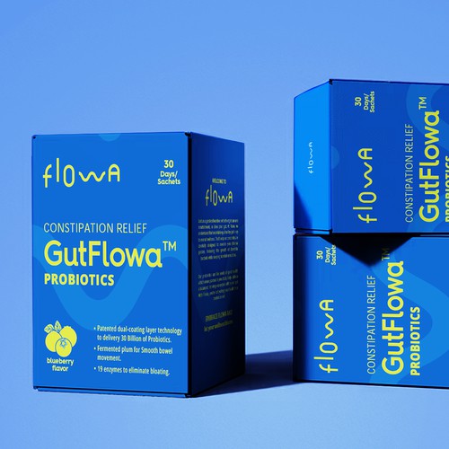 Designs | Probiotics with flow. Clean and artistic box label design ...