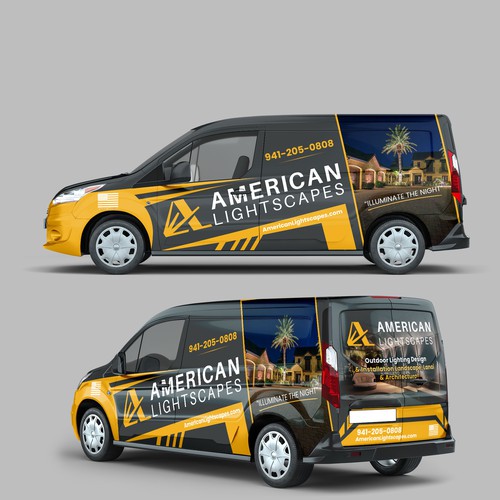 Designs | Sharp Van Wrap for Outdoor Lighting Service | Car, truck or ...