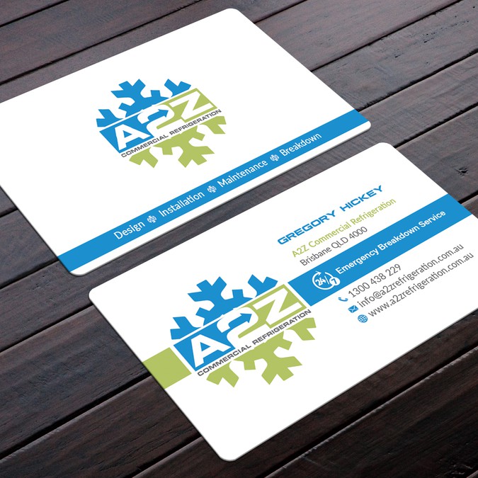 A2Z Commercial Refrigeration Business Card | 名刺コンペ