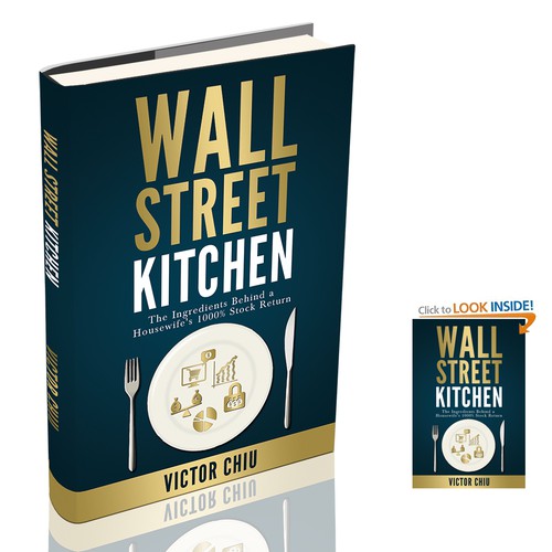 Create a professional, elegant, and fun financial book cover for Victor ...