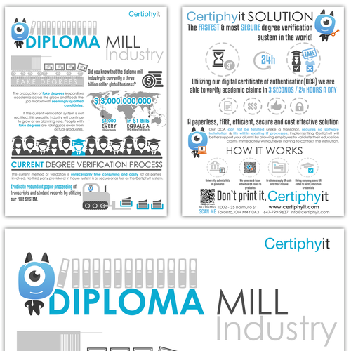 Designs | Degree Verification Infographic / Format: 8.5"x11" single or ...