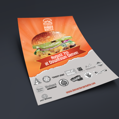Create a flyer for a burger event | Postcard, flyer or print contest