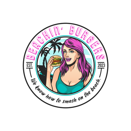 Designs | *Beach, Please* Fun, edgy burger concept | Logo & brand ...