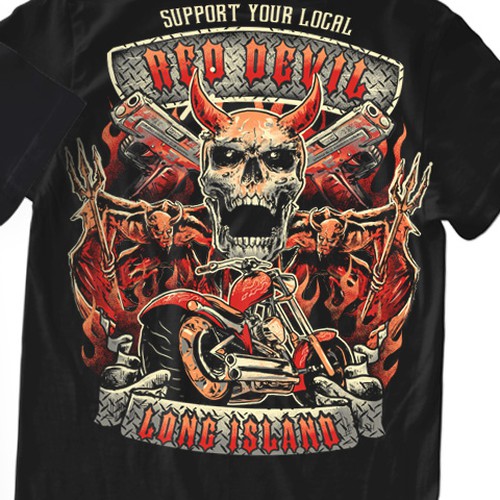 Red Devils Motorcycle Club T-Shirt Design (HARDCORE!) | concurso Camisa