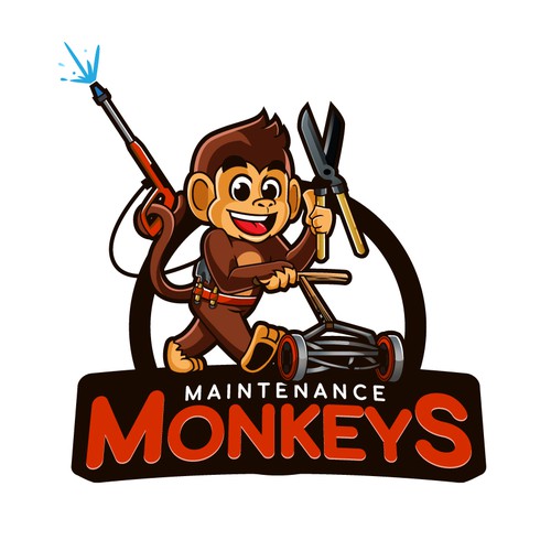 Create Funny Multitasking Monkey(s) for: Maintenance Monkeys! | Logo ...