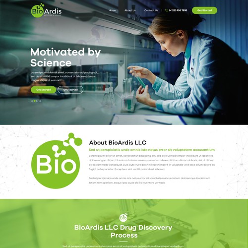 Designs | Vibrant website design for biotech | Web page design contest