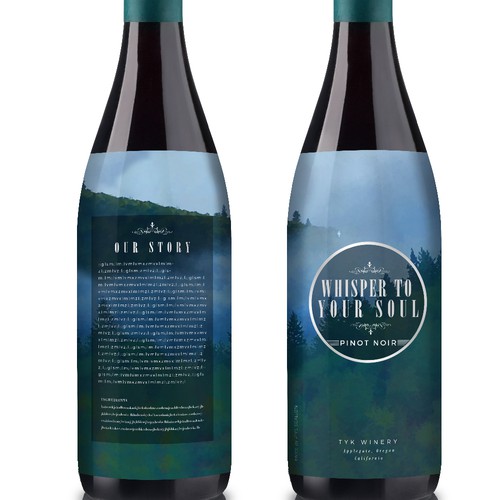 Classic Wine Label Design for 1st Run Pinot Noir! | Product label contest