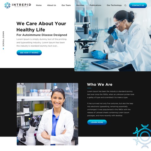 Designs | Biotech Website Design | Web page design contest