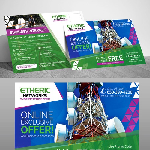 Postcard for Wireless High-Speed Internet Company | Postcard, flyer or ...
