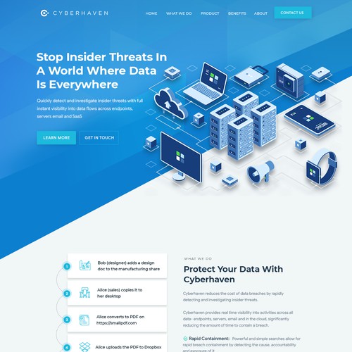 Designs | Hot cybersecurity startup needs a fresh and modern website ...