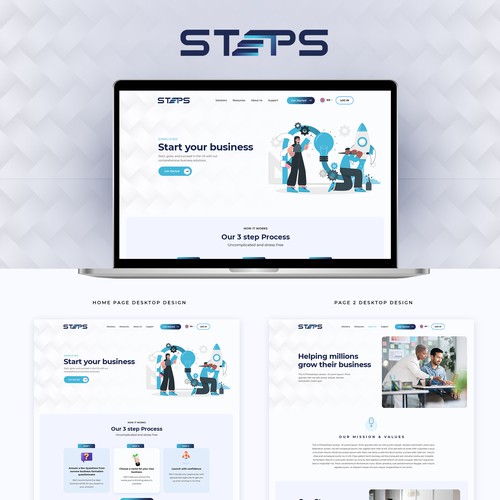 Designs | Modern and Sleek Business Services Saas Provider Website ...