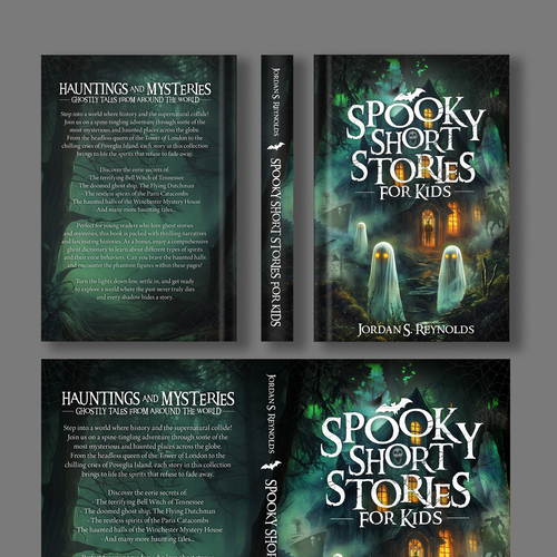 Designs | Spooky Short Stories for Kids Cover and Back | Book cover contest