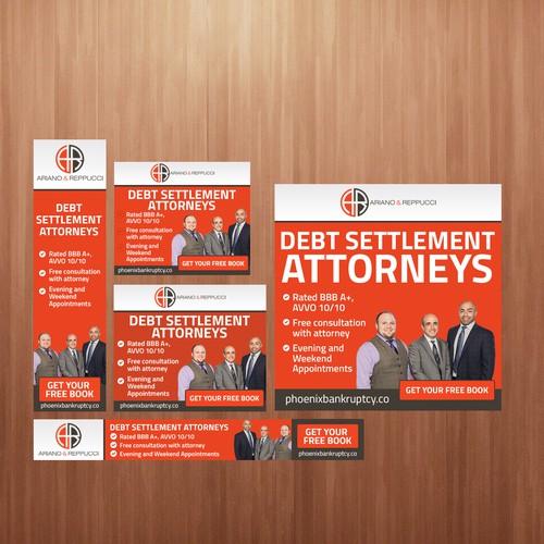Create a cool banner ad for debt settlement law firm | Banner ad contest