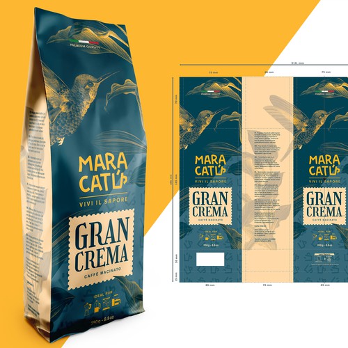 Designs | Premium Italian Coffee Packaging Design – Maracatú Gran Crema ...