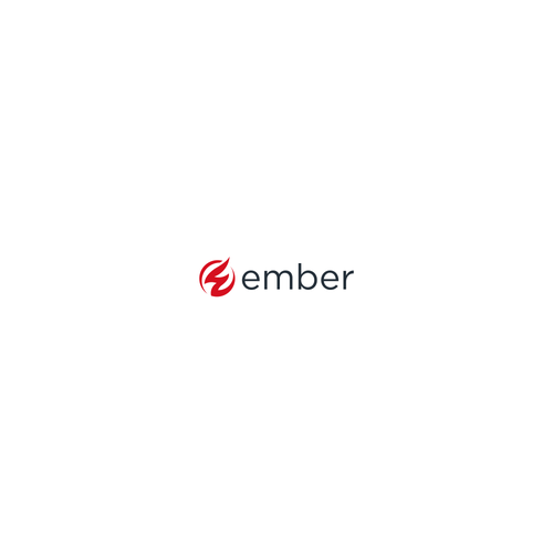 Logo for lifestyle brand ('ember' with flame beside the word ember ...