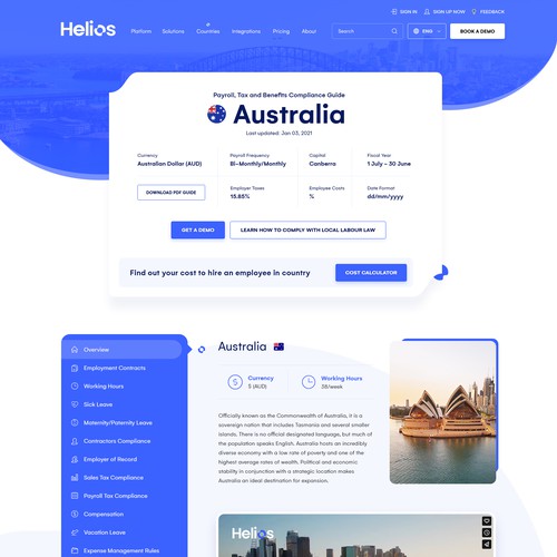 Designs | Helios Website Concept | Web page design contest