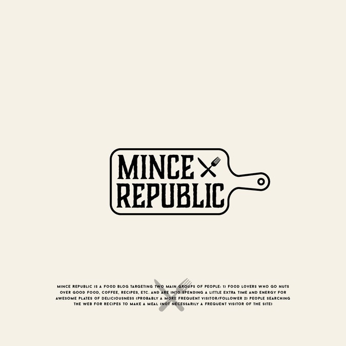 Create a distinctive logo for the food blog Mince Republic! | Logo ...