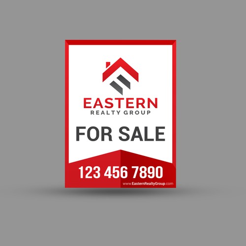 Eye catching and easy to read real estate lawn sign | Signage contest