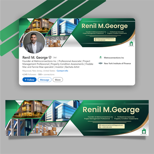 Designs | Super Cool trendy LinkedIn profile banner | Signage contest