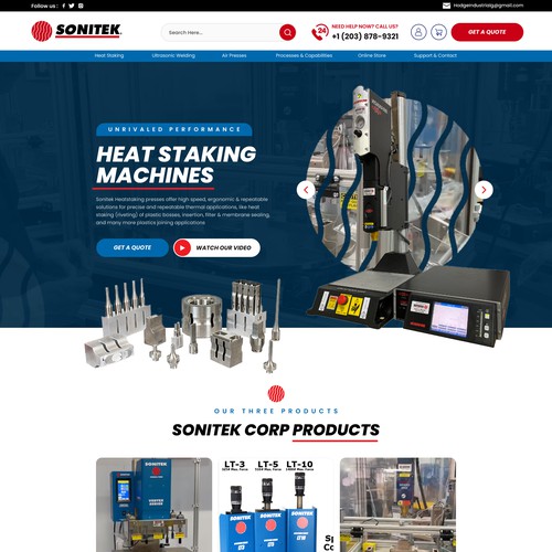 Designs | Industrial Automation Machine Maker Home Page Redesign | Web ...