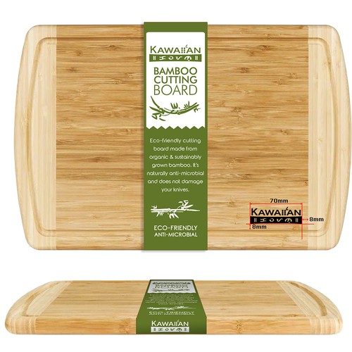 Beautiful product label for eco-friendly Bamboo Cutting Board | Product ...