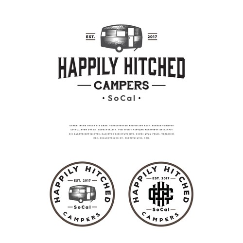 Create a vintage logo for an Airstream Trailer rental company. | Logo ...