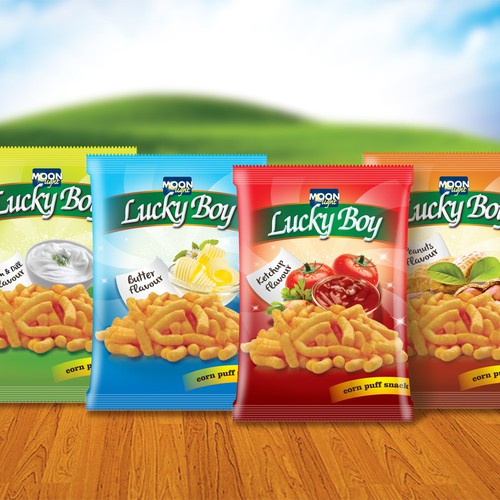 Create a lasting pack design for corn puffs | Product packaging contest