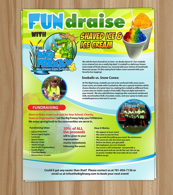 Shaved Ice FUNdraising flyer | Postcard, flyer or print contest