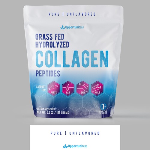 Design collagen supplement pouch packaging | Product packaging contest