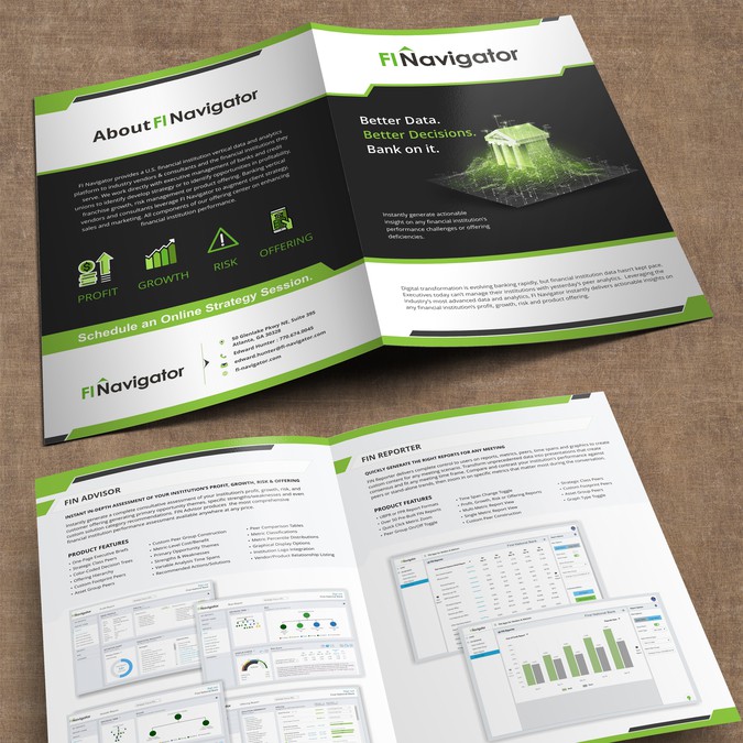 Create a truly compelling brochure design to attract bank executives to ...